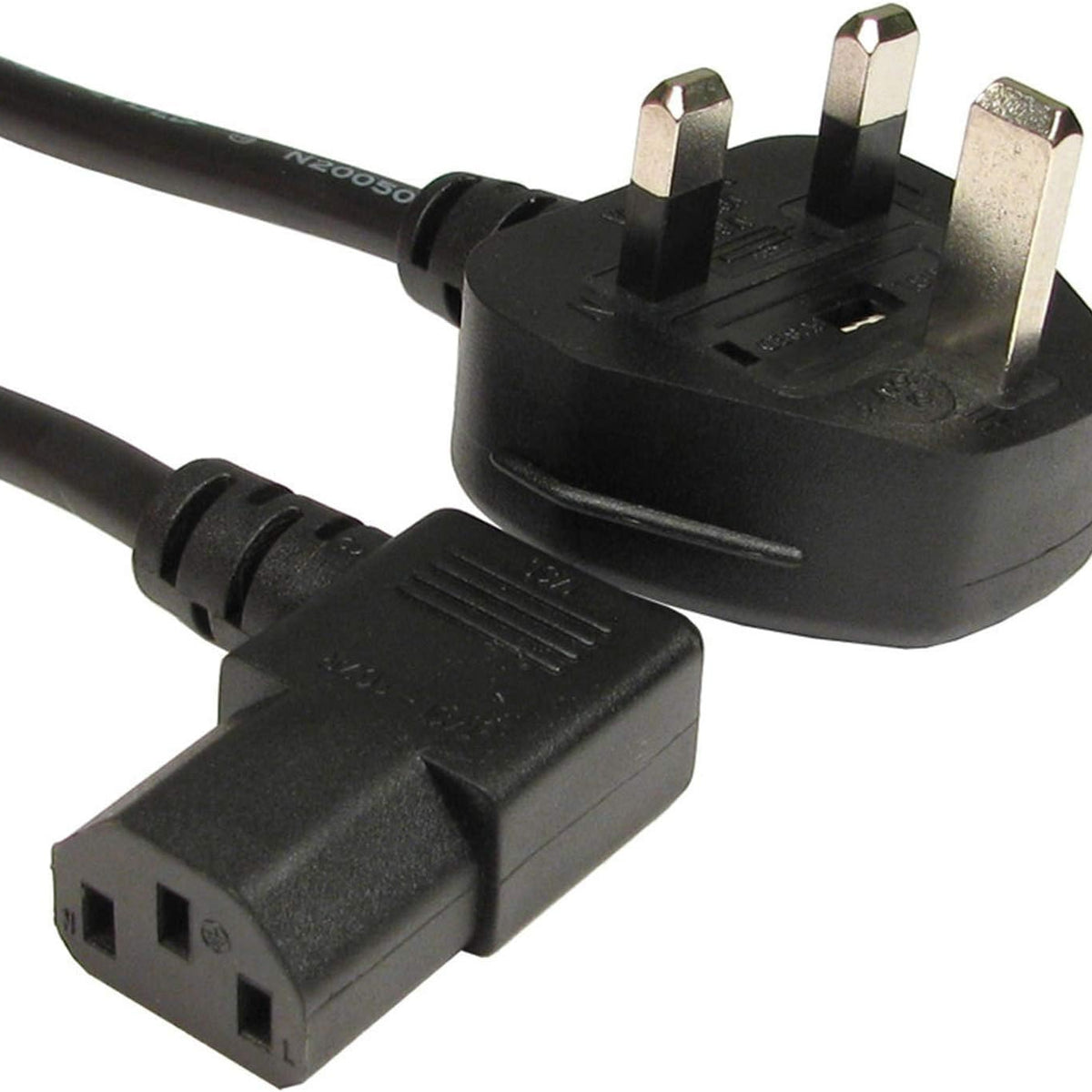 C13 Mains Angled Power Cable - (13A) Kettle Cable With UK Plug For TV, – TechnaMart